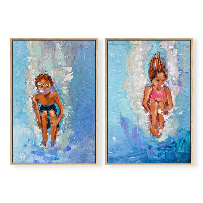 Make a Splash Pair by The Painted Katie Art Prints – Urban Garden Prints