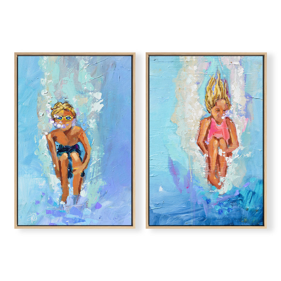 Make a Splash Pair by The Painted Katie Art Prints – Urban Garden Prints