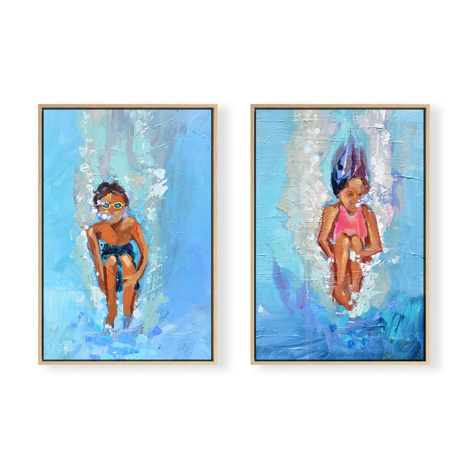 Make a Splash Pair by The Painted Katie Art Prints – Urban Garden Prints