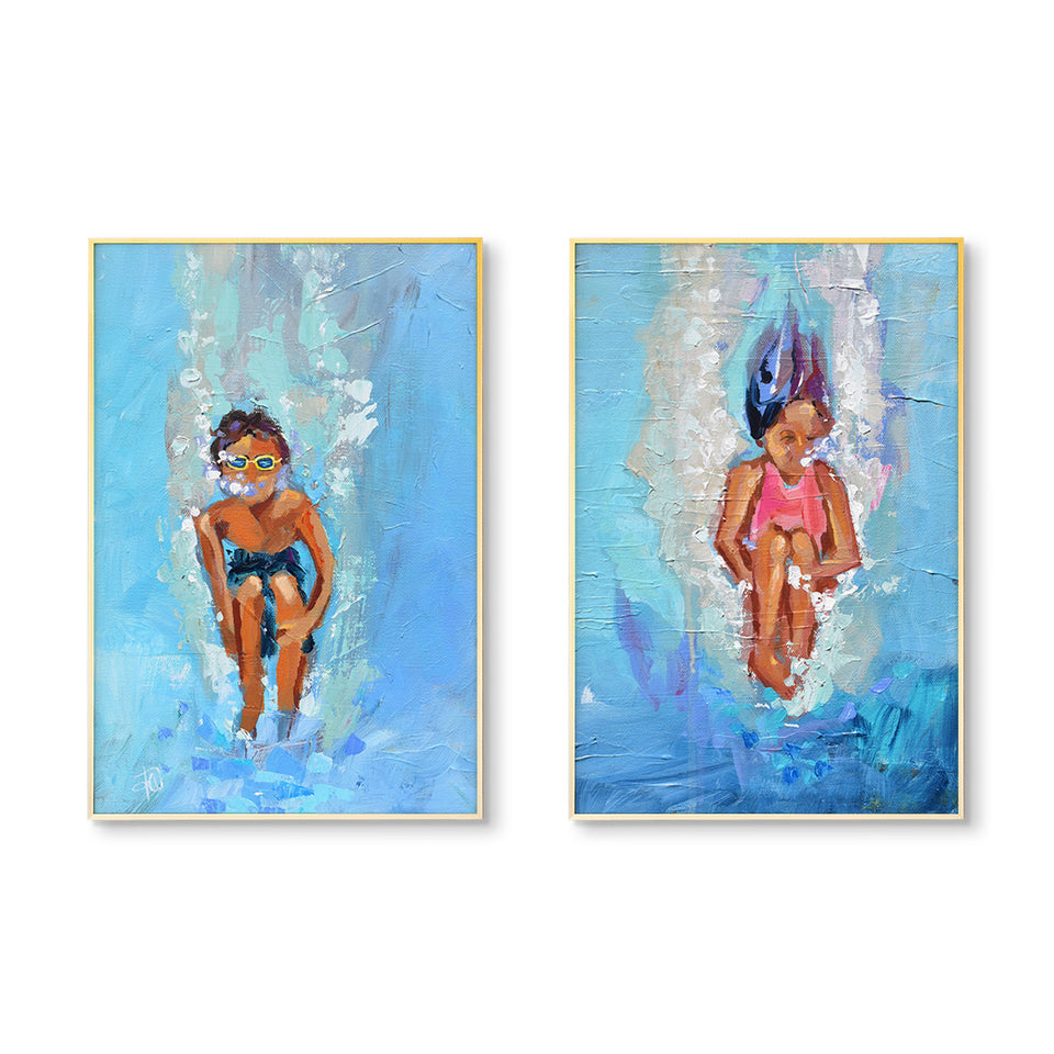 Make a Splash Pair by The Painted Katie Art Prints – Urban Garden Prints