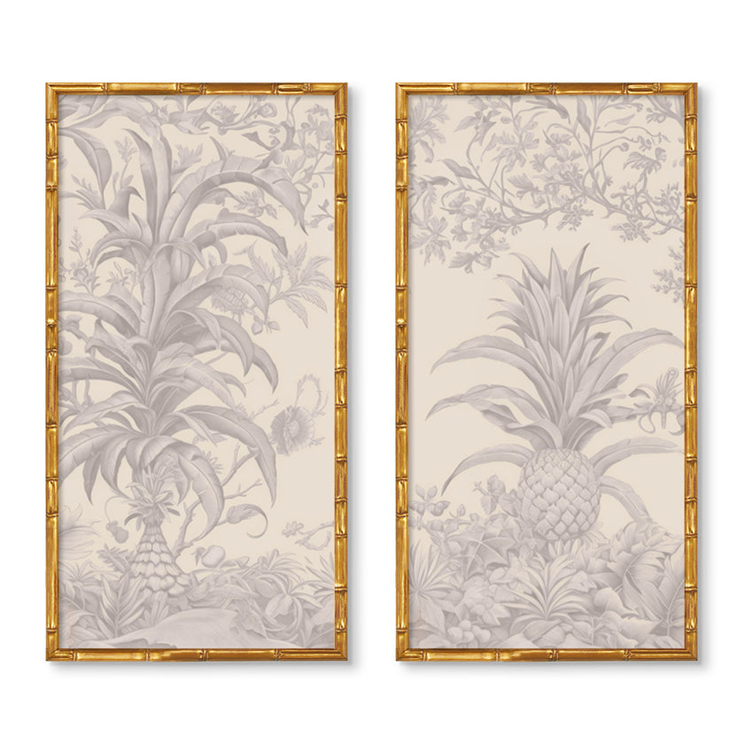 Polished Pineapple Art Print Panel Pair | High End – Urban Garden Prints