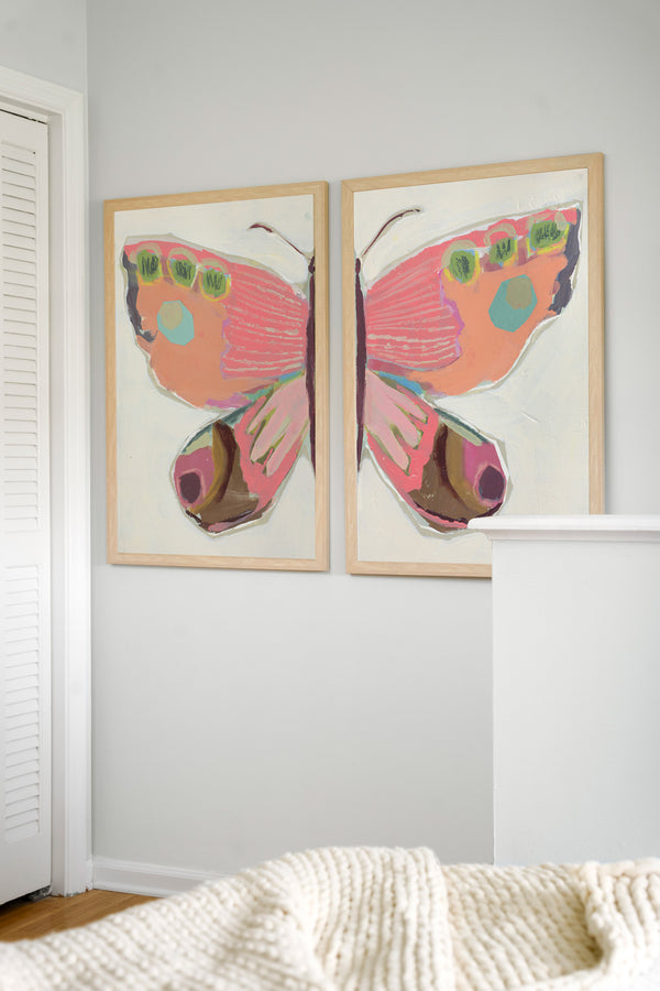 Rose Colored Lens Butterfly Split by Jenny Westenhofer Art Prints ...