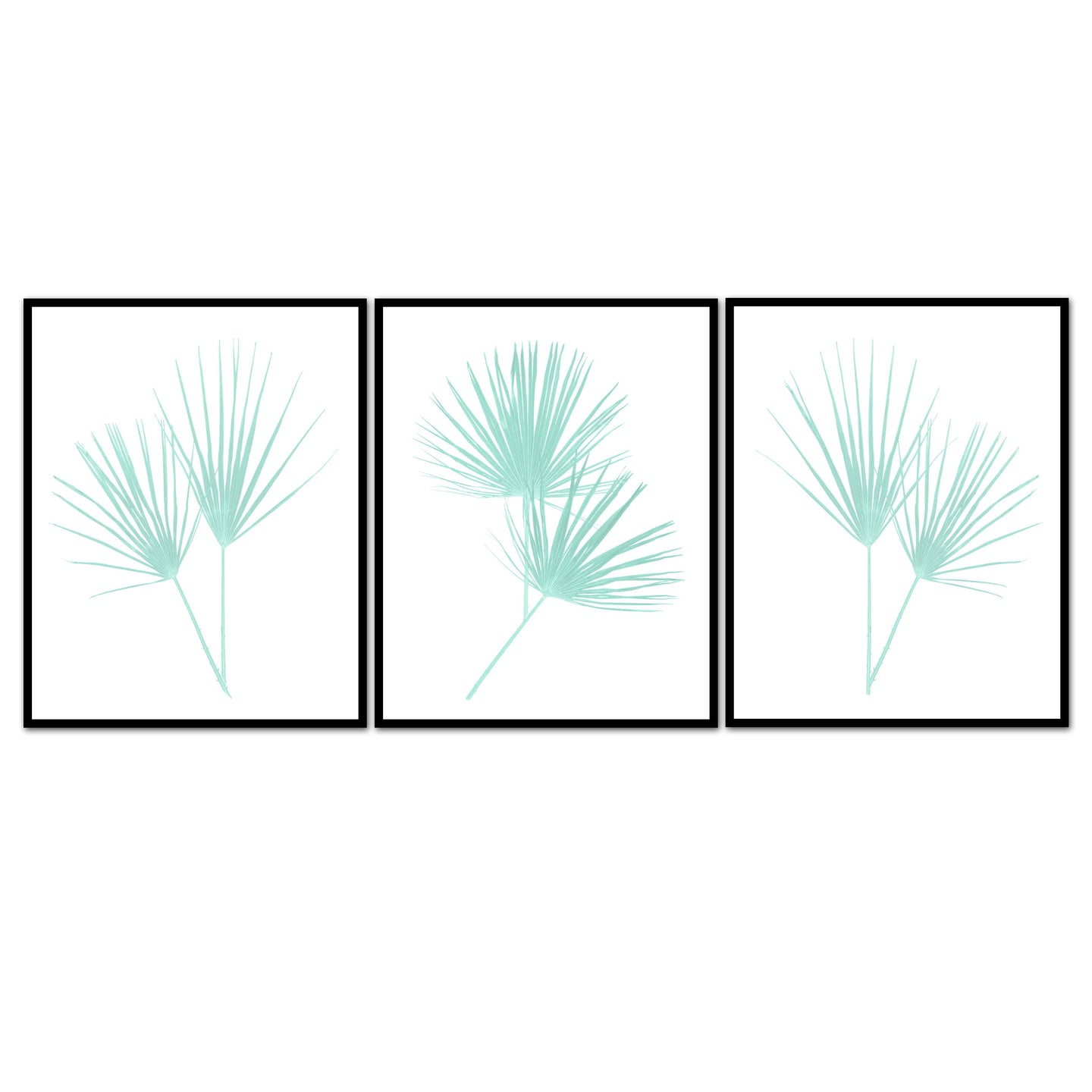 Happy Palm Print Trio | Set of 3 Coastal Art Prints | Colorful Palms ...