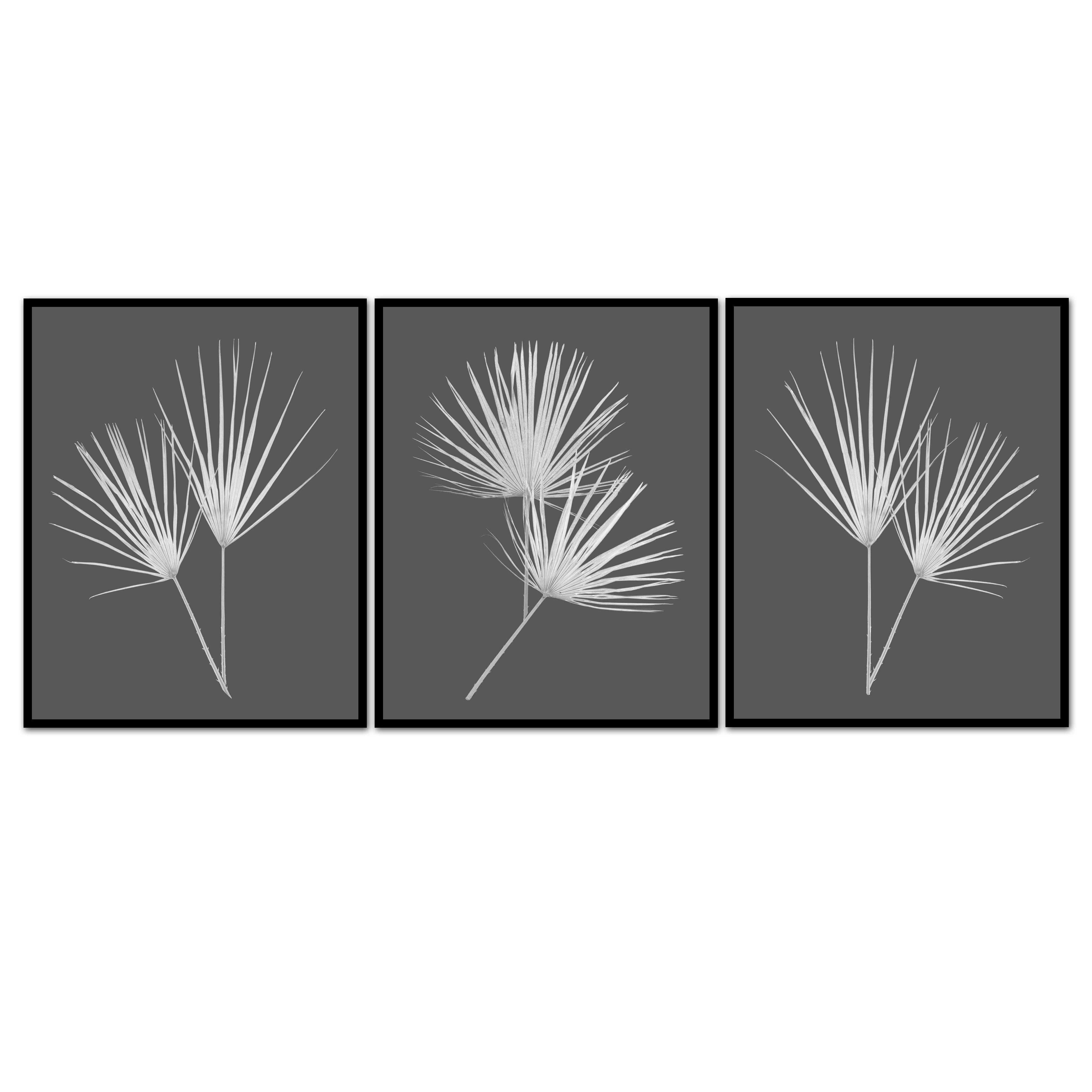 Happy Palm Print Trio | Set of 3 Coastal Art Prints | Colorful Palms ...