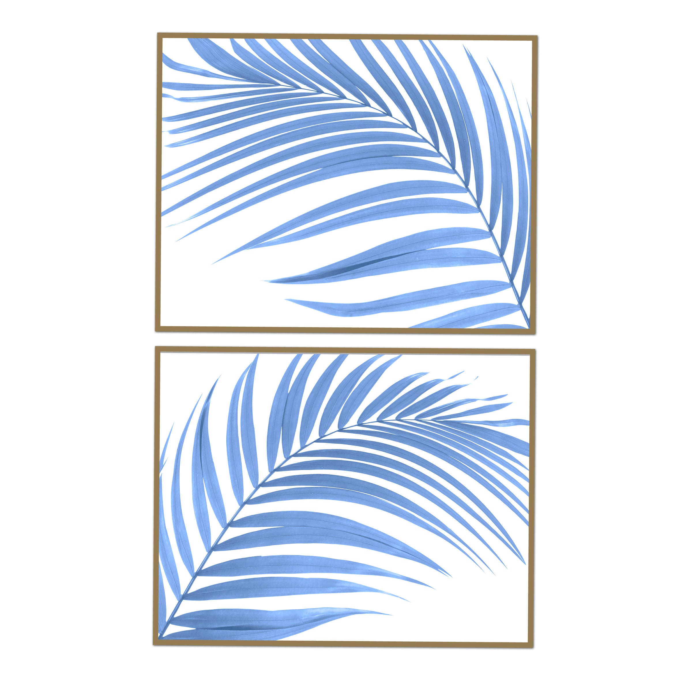 Contemporary Palm Print Pair | Custom Color Palm Art | Botanical Wall ...