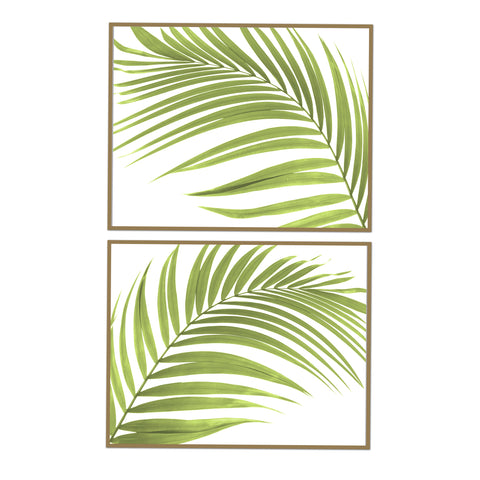 Contemporary Palm Print Pair | Custom Color Palm Art | Botanical Wall ...