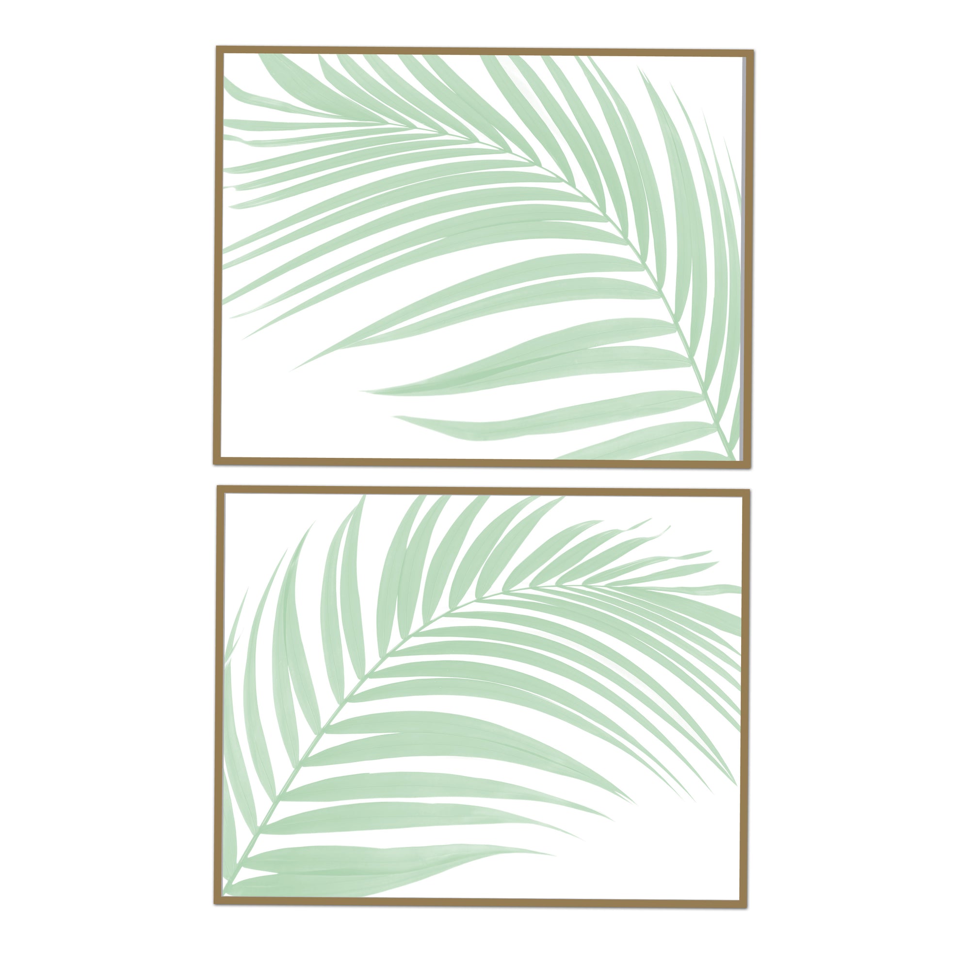 Contemporary Palm Print Pair | Custom Color Palm Art | Botanical Wall ...