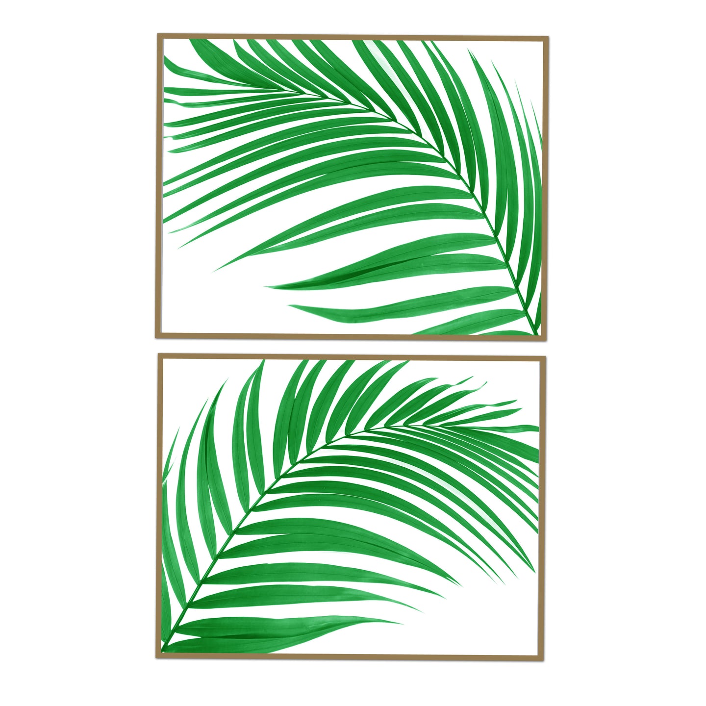 Contemporary Palm Print Pair | Custom Color Palm Art | Botanical Wall ...