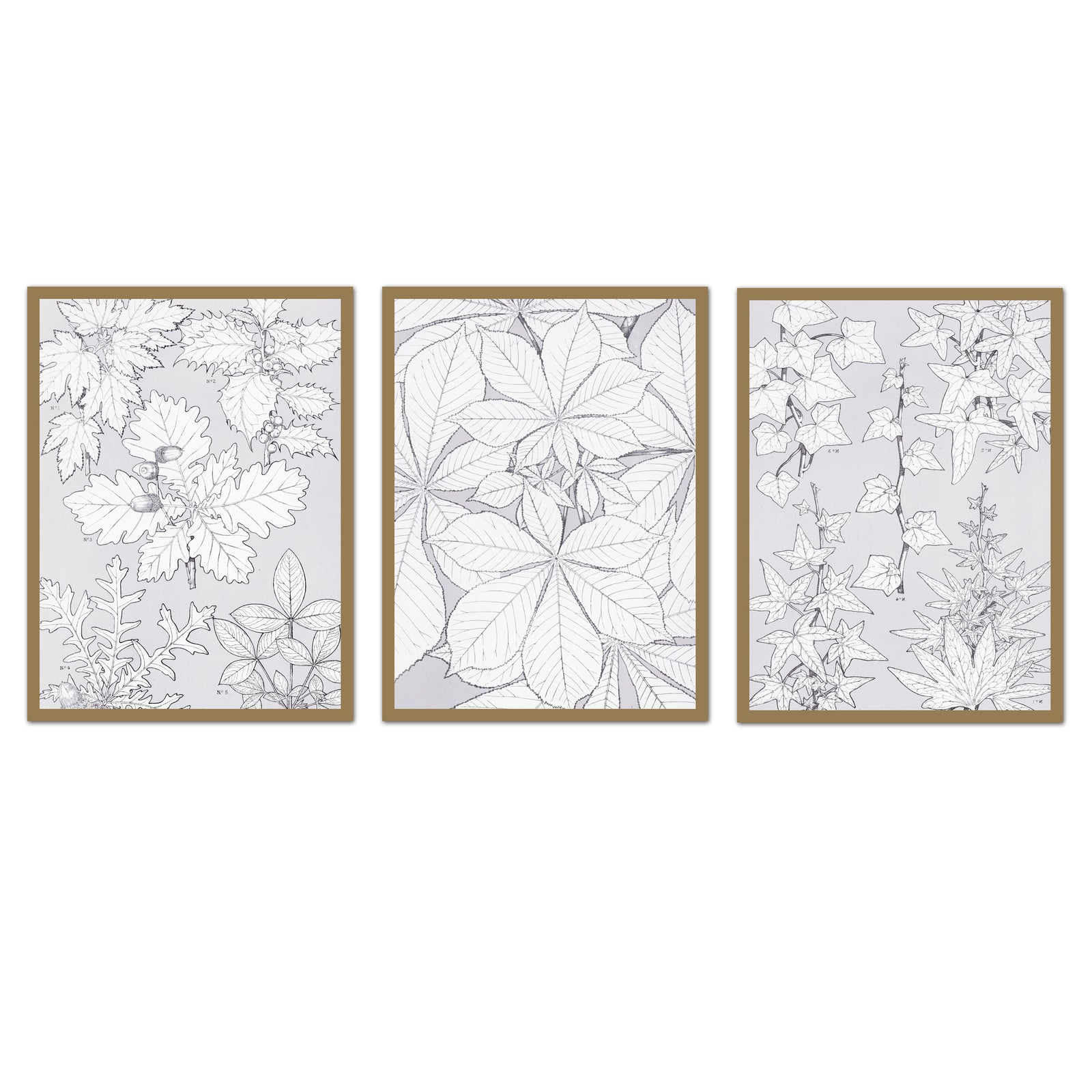 Large Oversized Leaf Art Print Trio | Set of 3 | High-End Custom Art ...