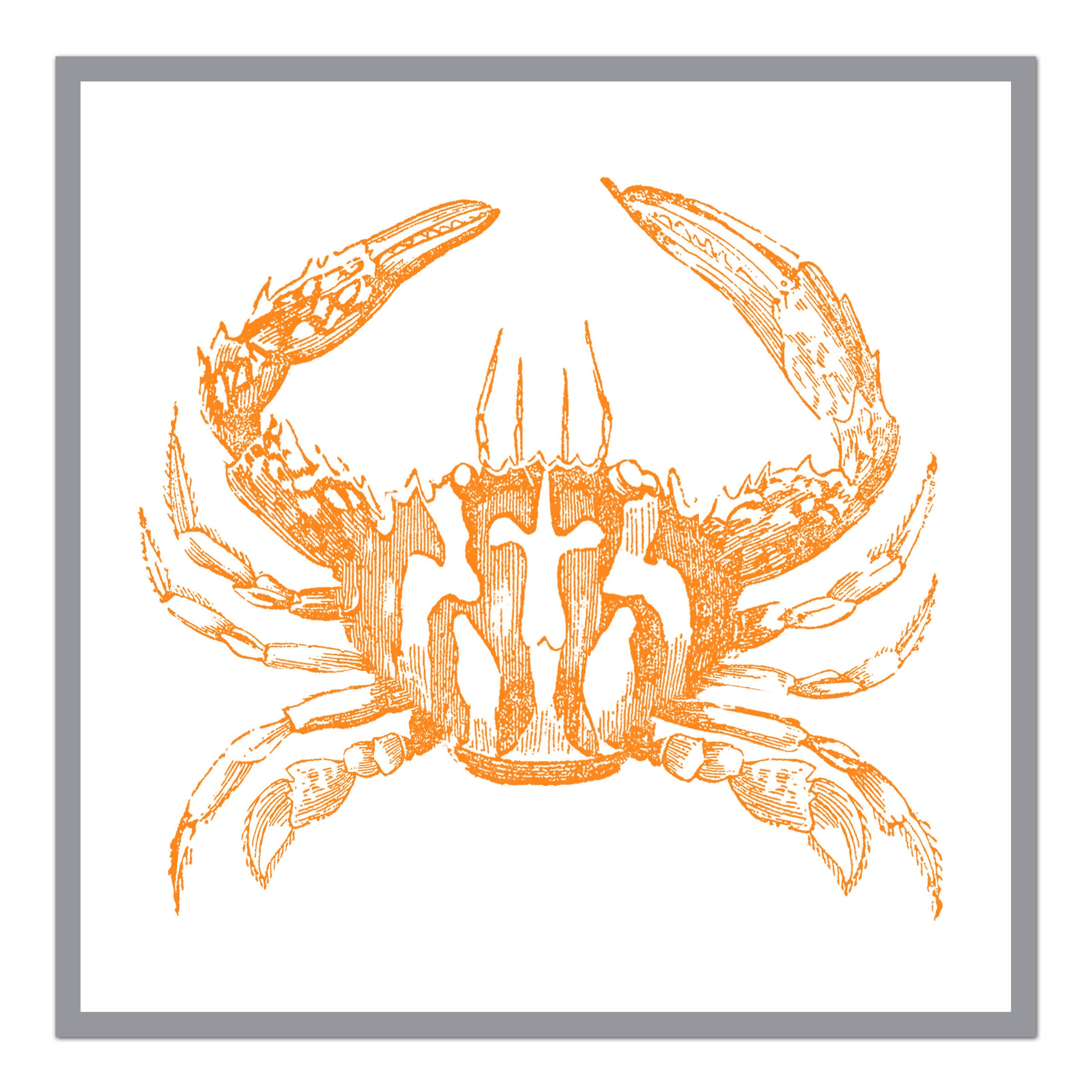 Vintage Crab No. 1 | Vintage Coastal Crab Wall Art – Urban Garden Prints