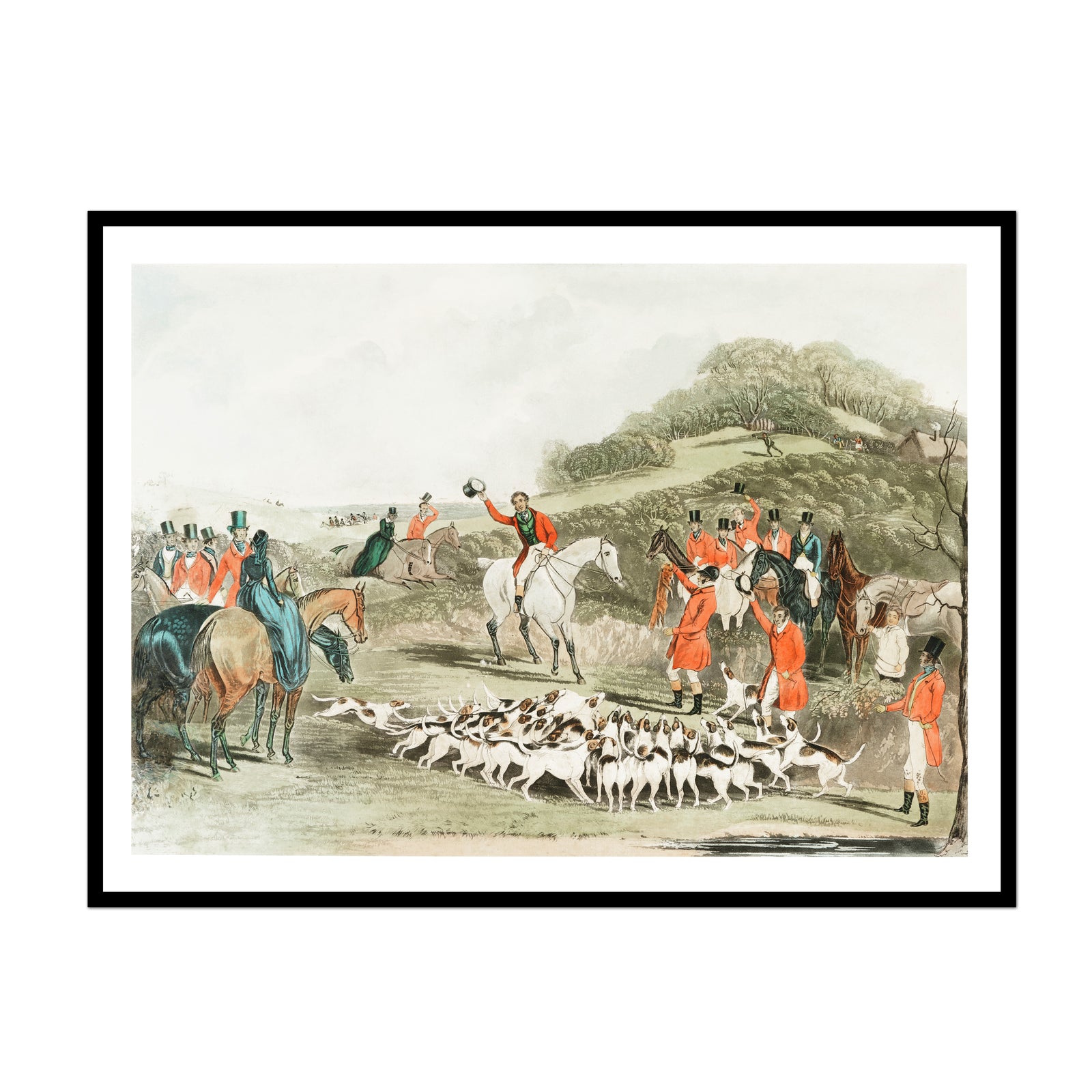 Vintage Horse & Foxhunt Wall Art | Vintage Horse Fox Hunt Art Prints ...