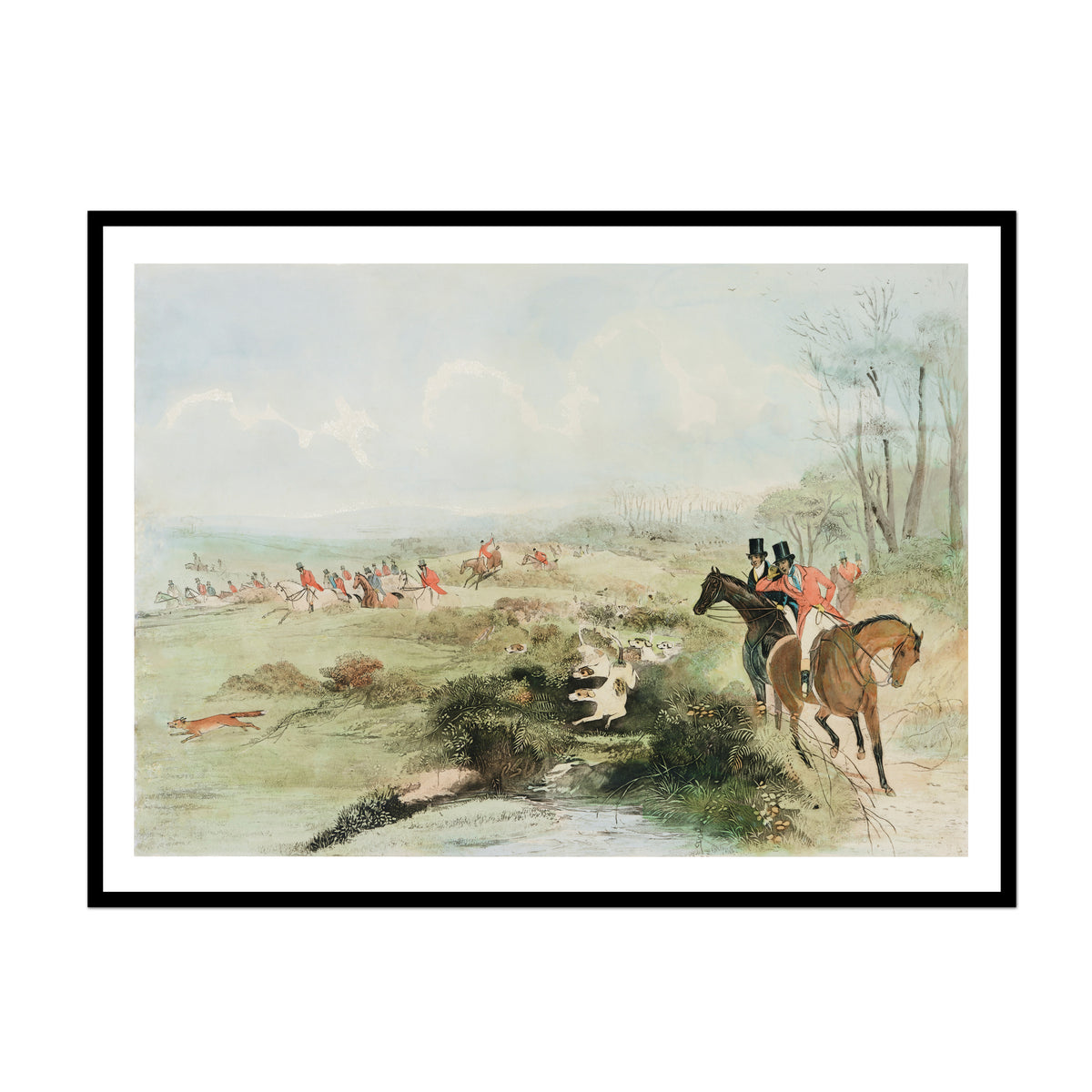 Vintage Horse & Foxhunt Wall Art | Vintage Horse Fox Hunt Art Prints ...