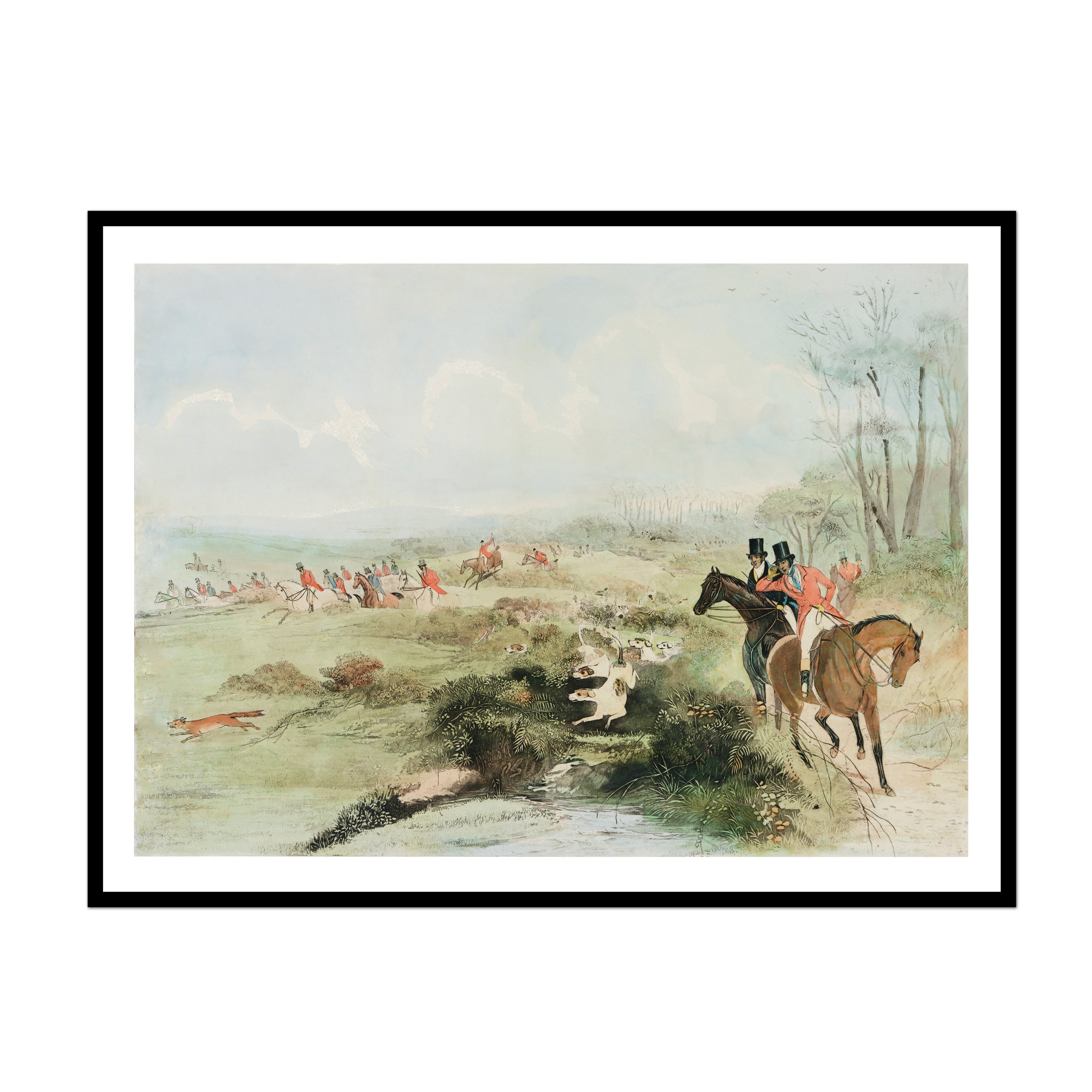 Vintage Horse & Foxhunt Wall Art | Vintage Horse Fox Hunt Art Prints ...
