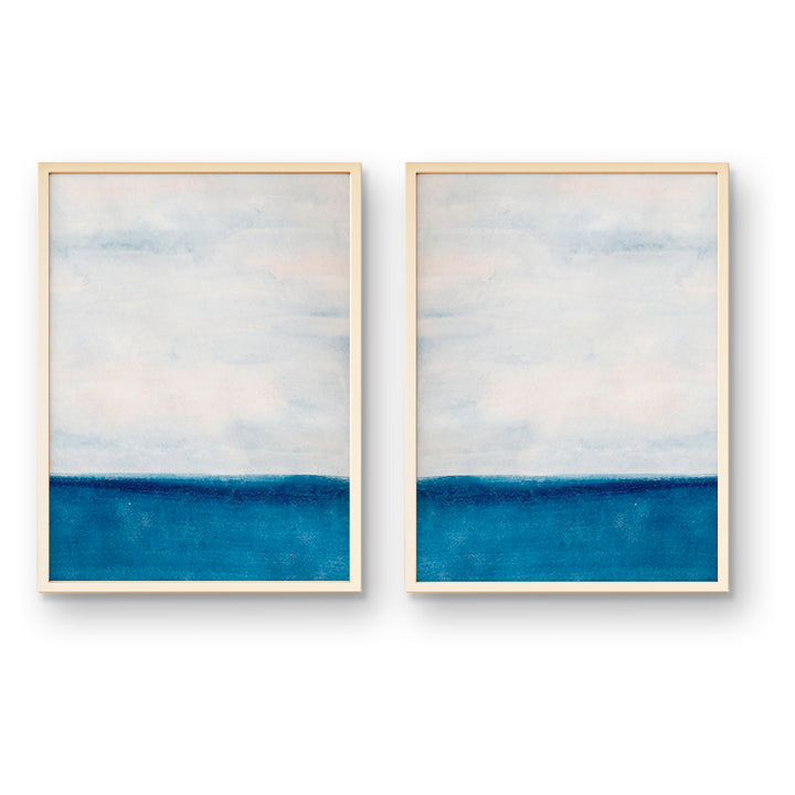 Into the Blue Watercolor Pair of Art Prints | Original Art Prints ...
